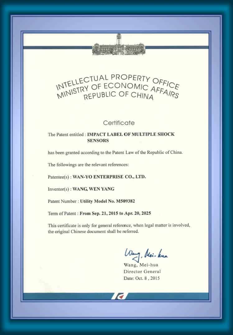 Dual Impact Label 【'2X' G Force Indicator】 | WAN-YO