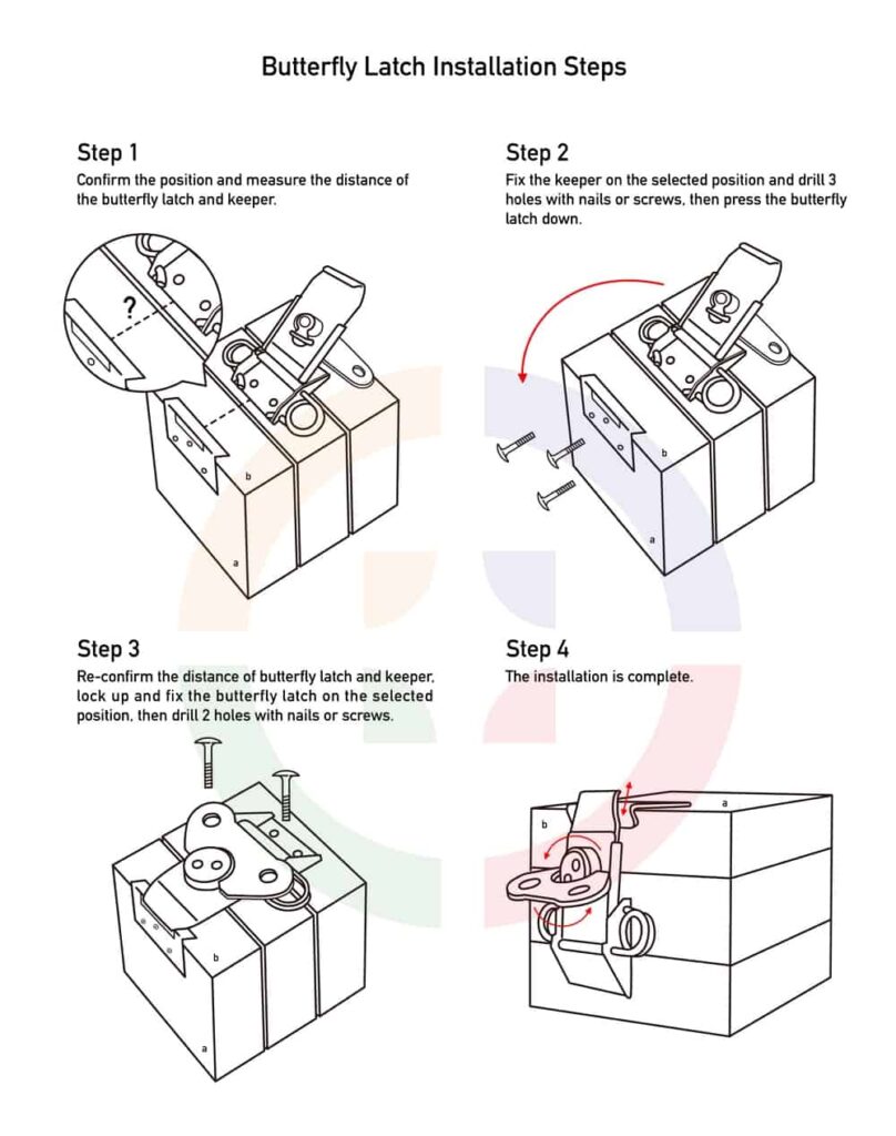 Butterfly Latch |【Fingertip Lock/Unlock Wooden Case】|WAN-YO