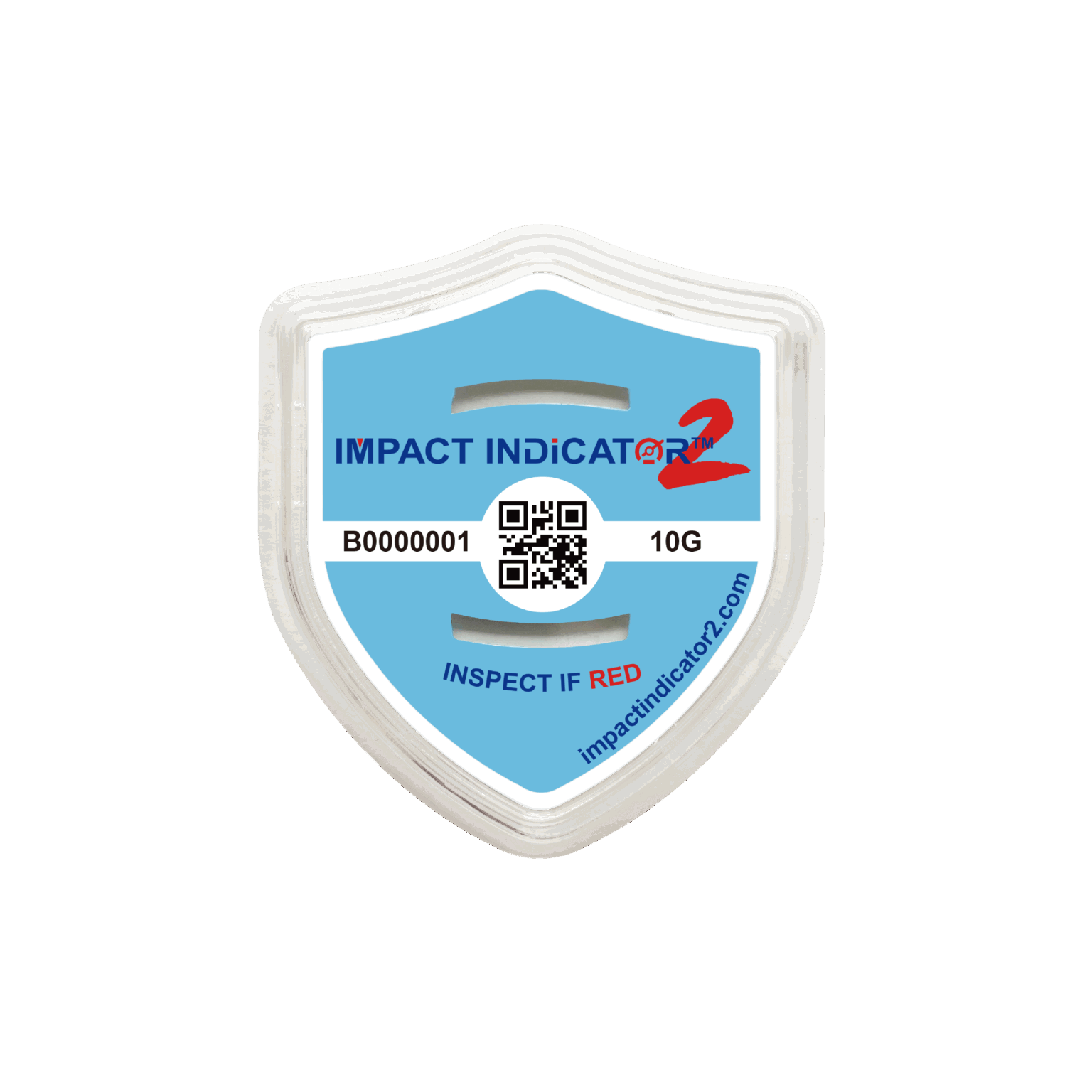 10G Impact Indicator 2, US Pat. No. 9423312 licensed from ShockWatch ...
